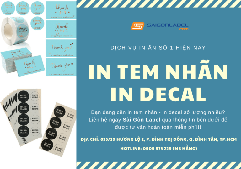 In tem nhãn giá rẻ - In tem dán chất lượng tại TPHCM | Sài Gòn Label