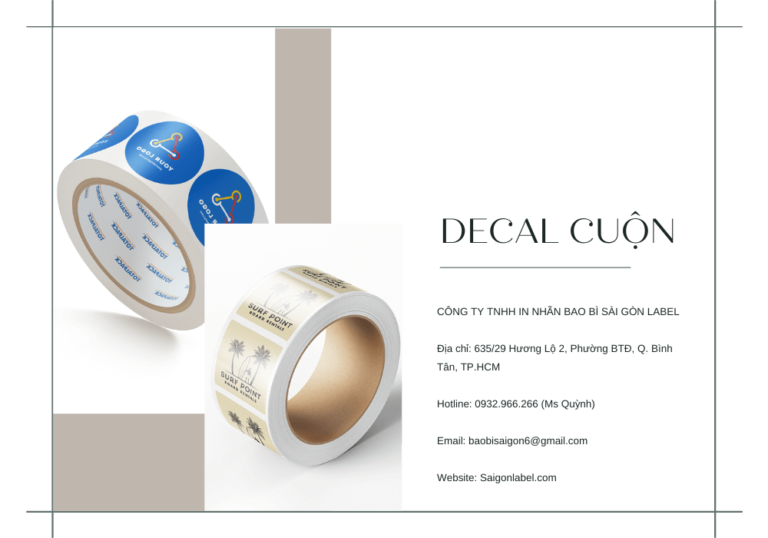 In decal cuộn giá rẻ - Chất lượng tốt nhất tại HCM | Sài Gòn Label